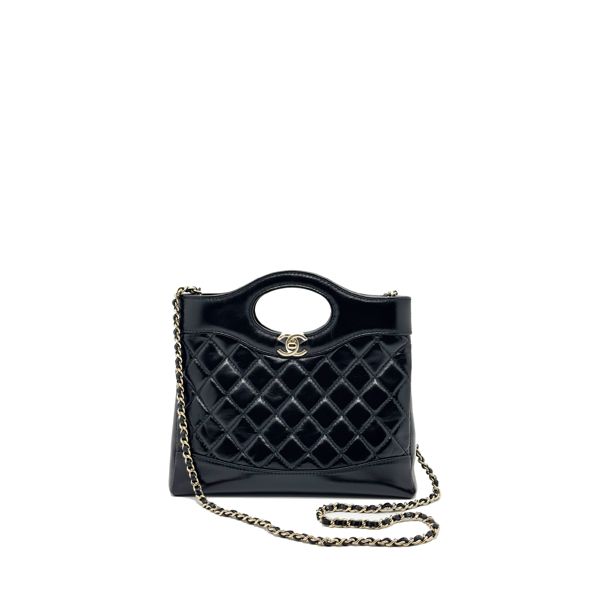 Chanel 31 Bag mini 25P Calfskin Black Leather